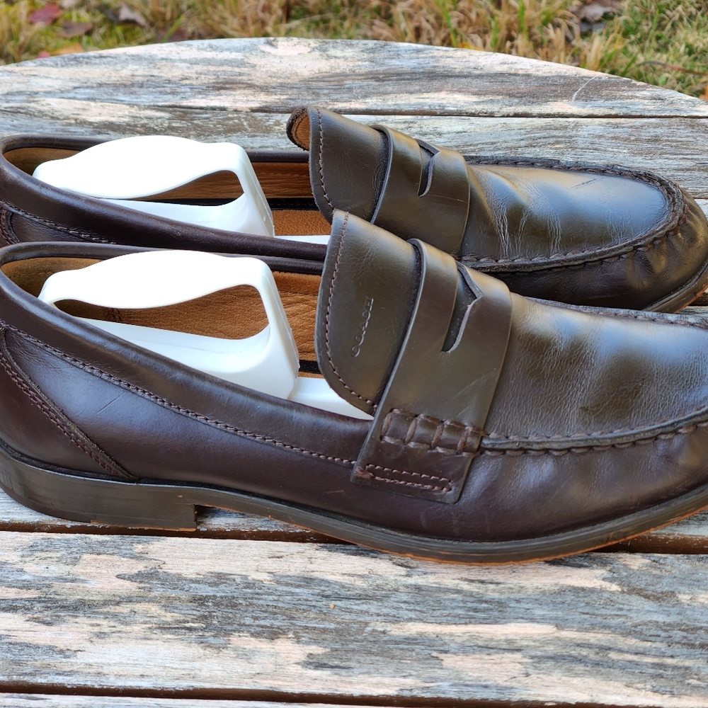 Coach Men's Tim Brown Leather Penny Loafers Shoes 8.5 - Gem